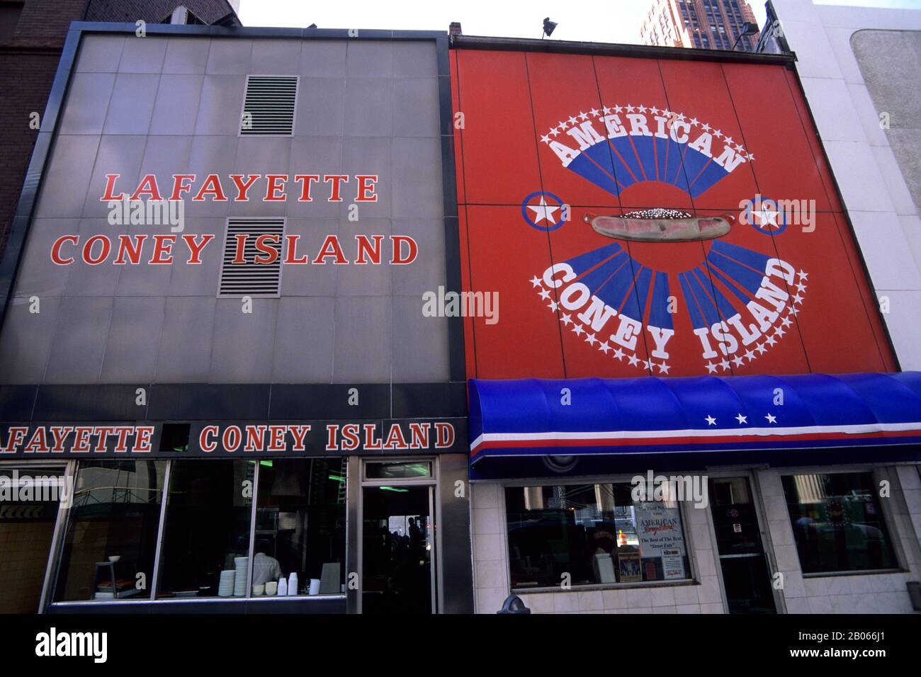USA, MICHIGAN, DETROIT, DOWNTOWN, AMERICAN CONEY ISLAND, LAFAYETTE ...