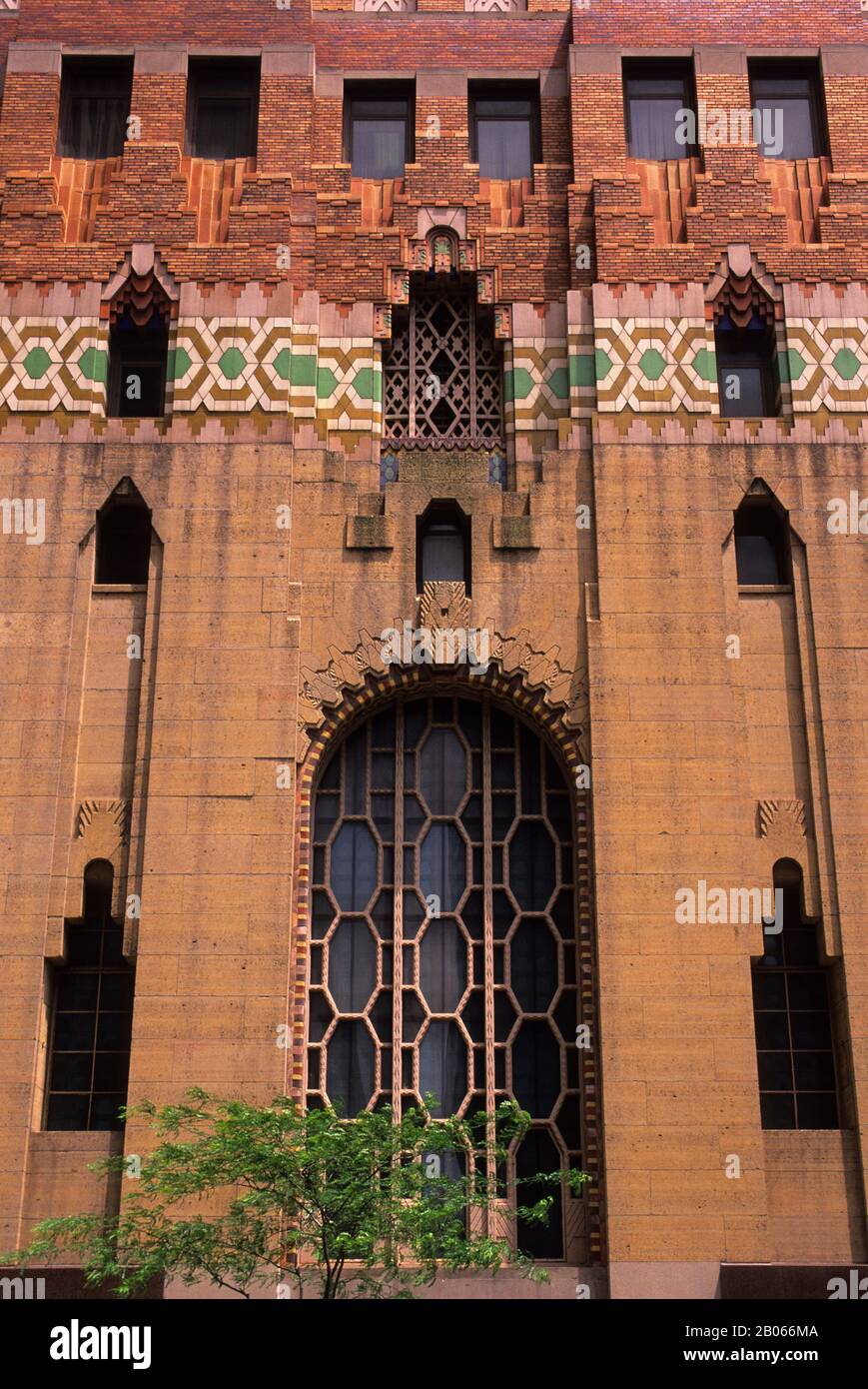 USA, MICHIGAN, DETROIT, DOWNTOWN, GUARDIAN BUILDING, DETAIL, WINDOWS ...