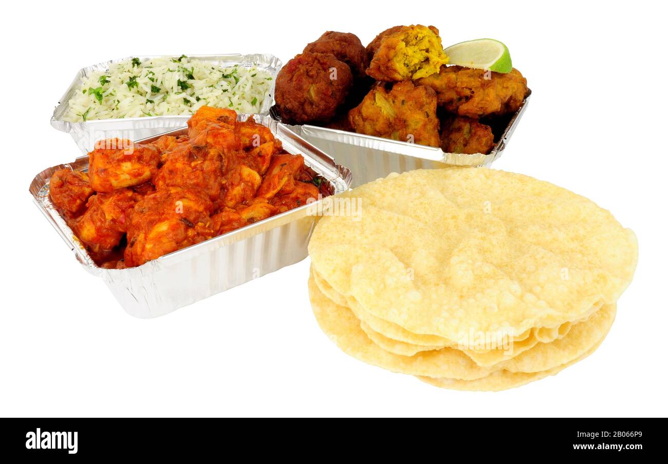 Indian take away food in containers Cut Out Stock Images & Pictures - Alamy