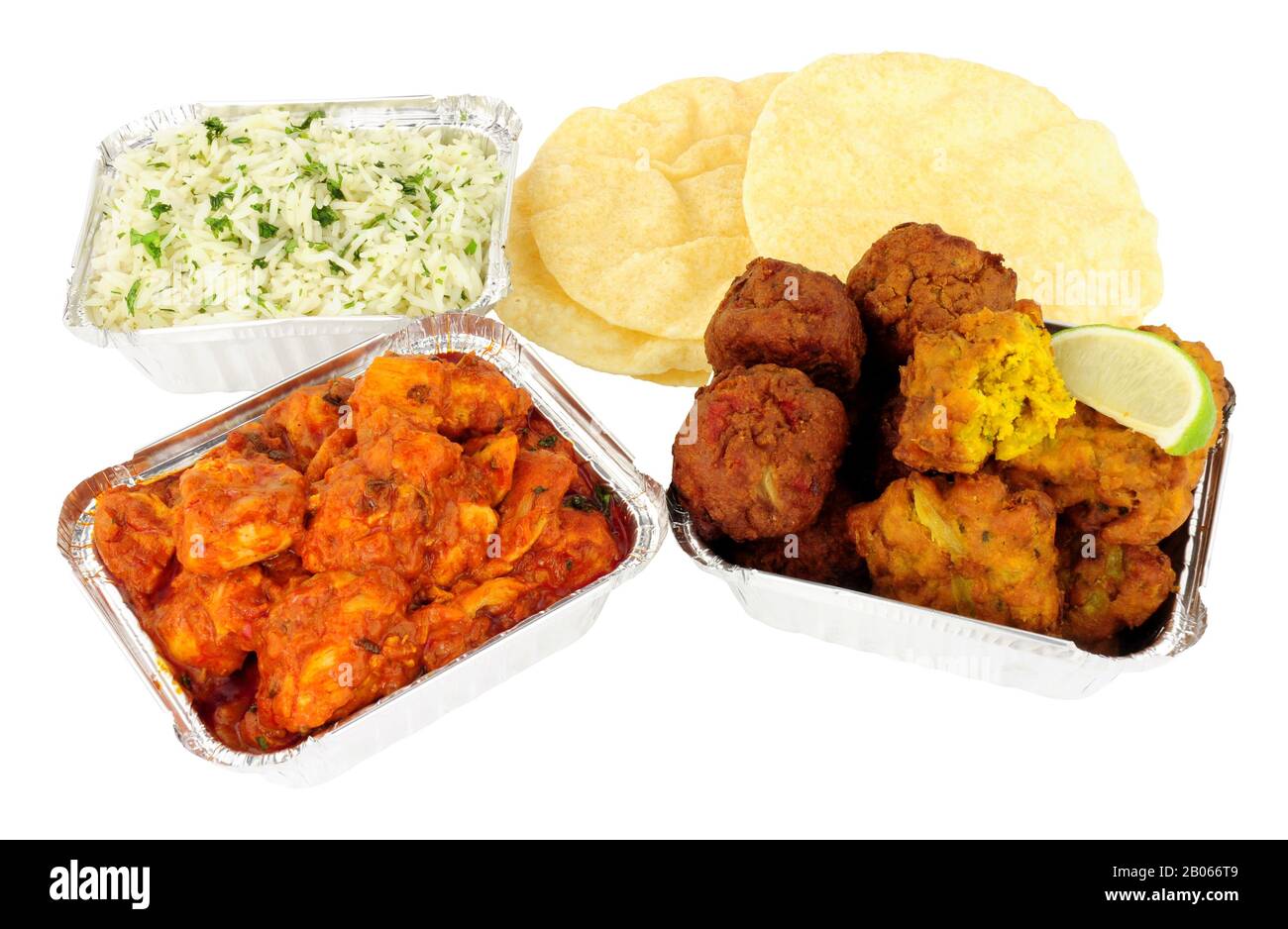 Indian take away food in containers Cut Out Stock Images & Pictures - Alamy