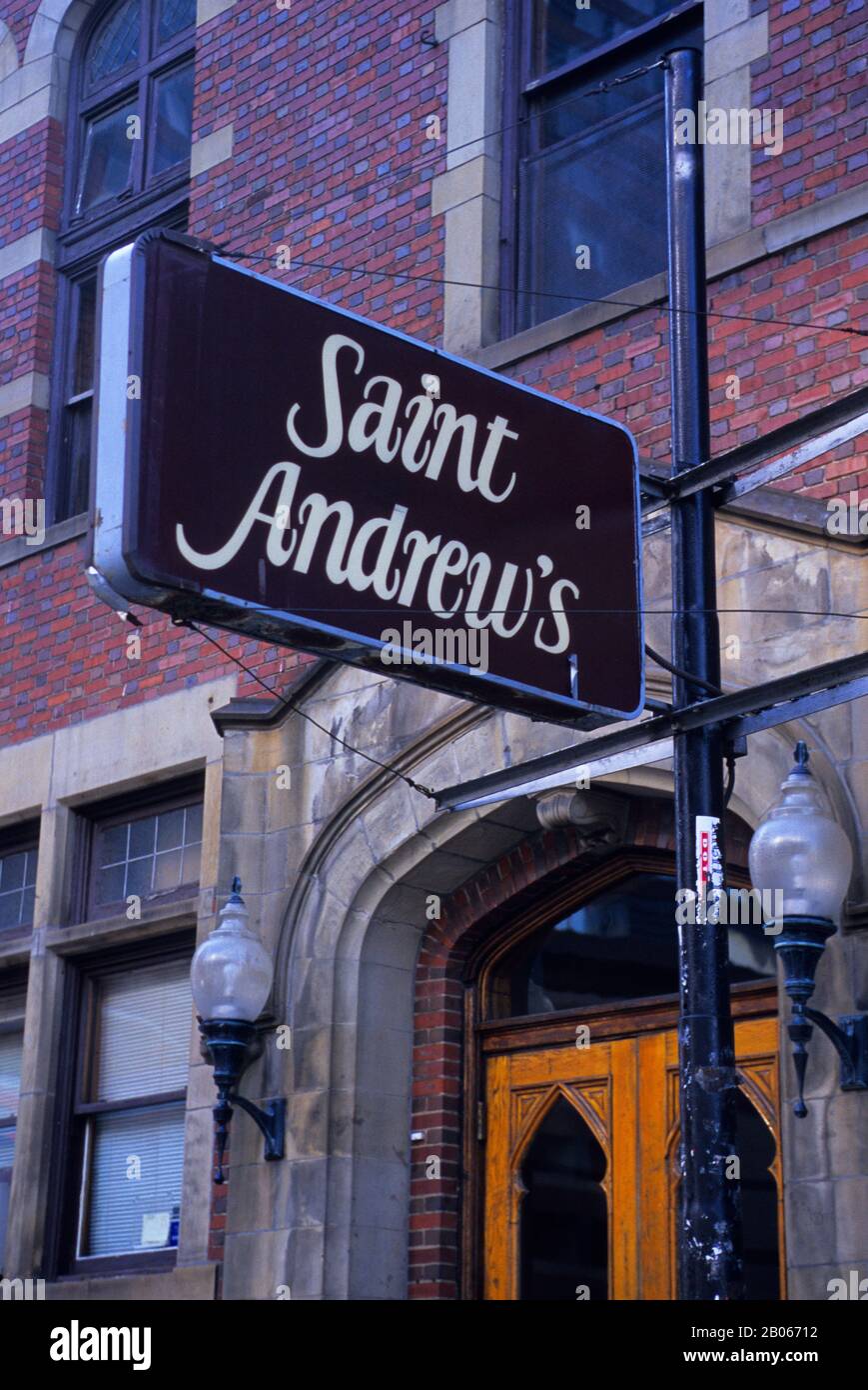 USA, MICHIGAN, DETROIT, SAINT ANDREW'S SIGN Stock Photo - Alamy