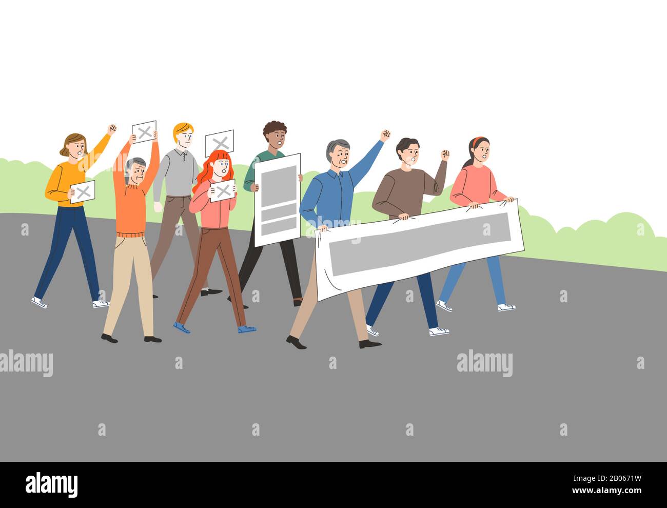 Crowd people and groups concept illustration 002 Stock Vector Image ...