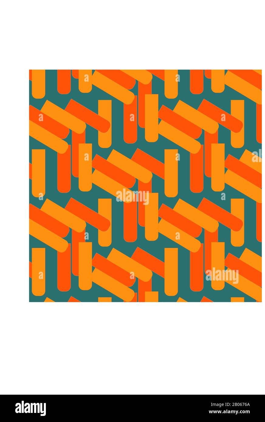 Orange geometric seamless pattern Cut Out Stock Images & Pictures - Alamy