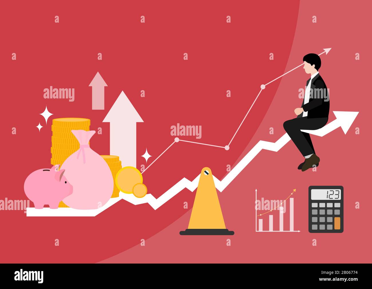 Number increasing Stock Vector Images - Alamy