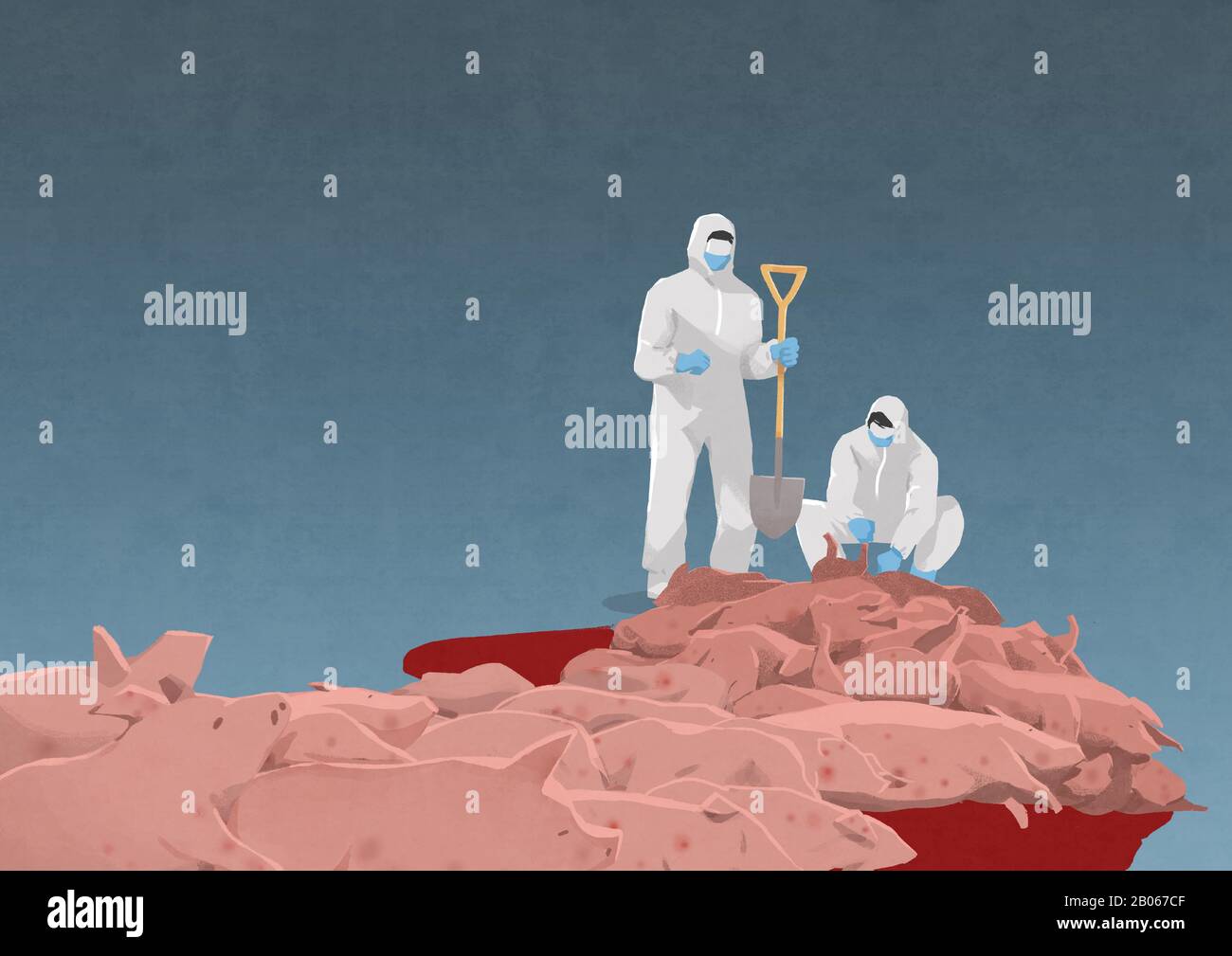 Various animal disease and quarantine activities concept illustration ...