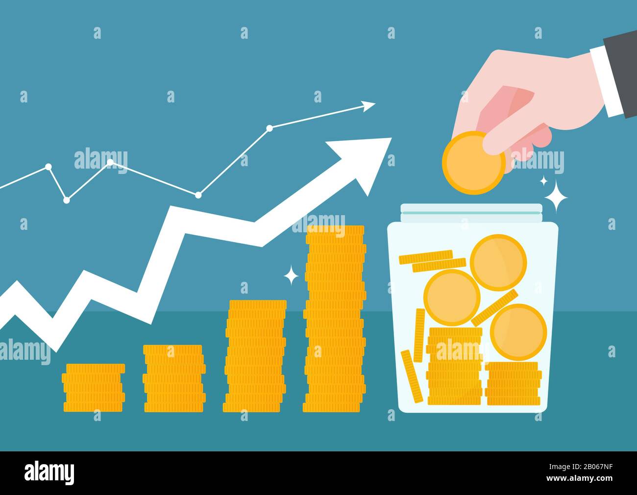 Financial concept, increasing arrow illustration 007 Stock Vector Image ...