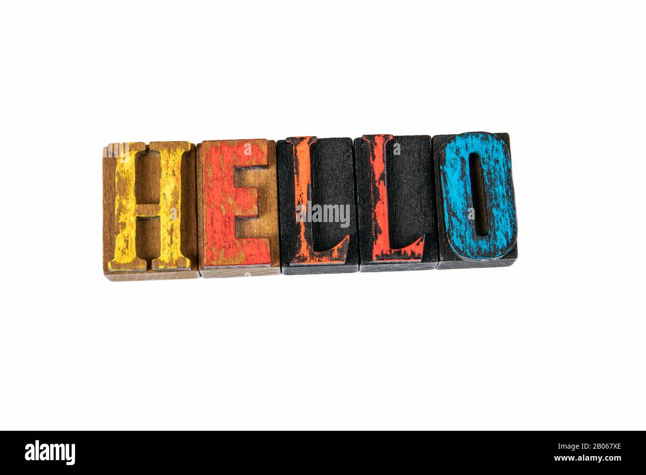 Hello. Greetings, courtesy, friendship and hospitality concept. Colored ...