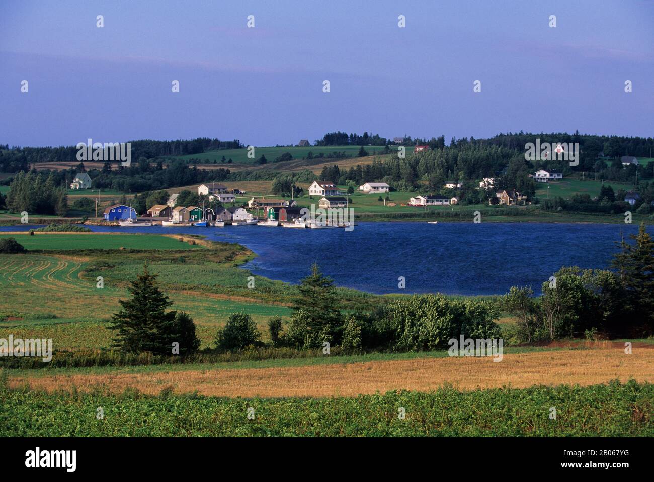CANADA, PRINCE EDWARD ISLAND, FRENCH RIVER, FISHING HARBOR Stock Photo ...