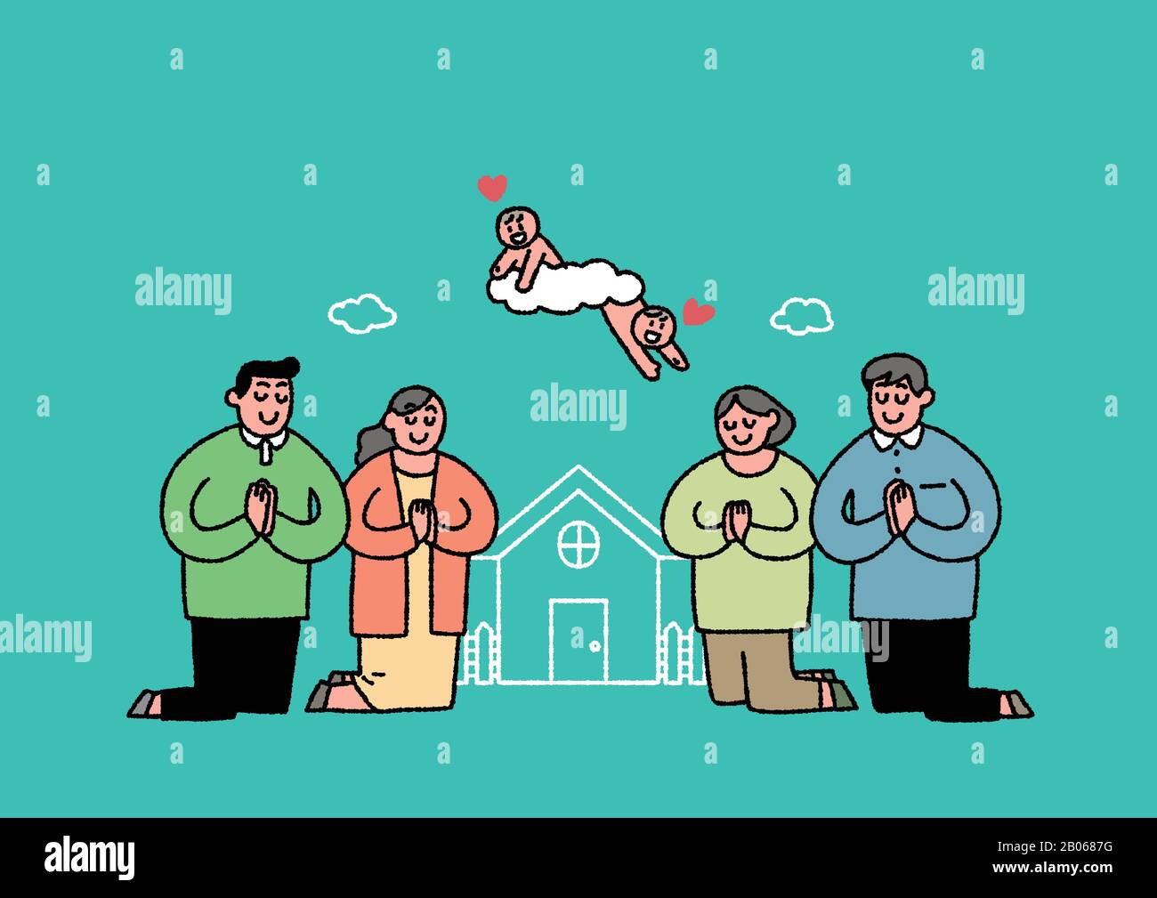 Social security in flat design, welfare benefits symbols illustration ...