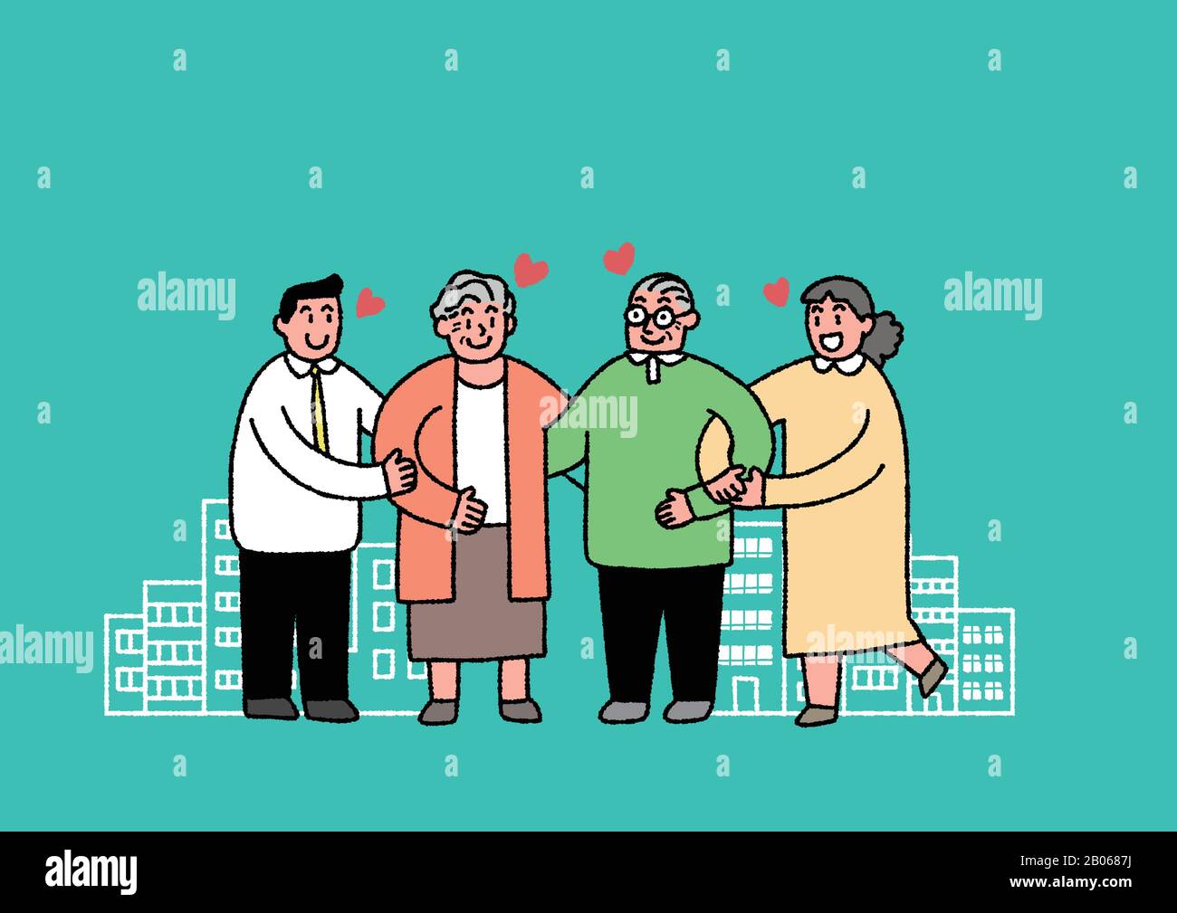 Social welfare building Stock Vector Images - Alamy