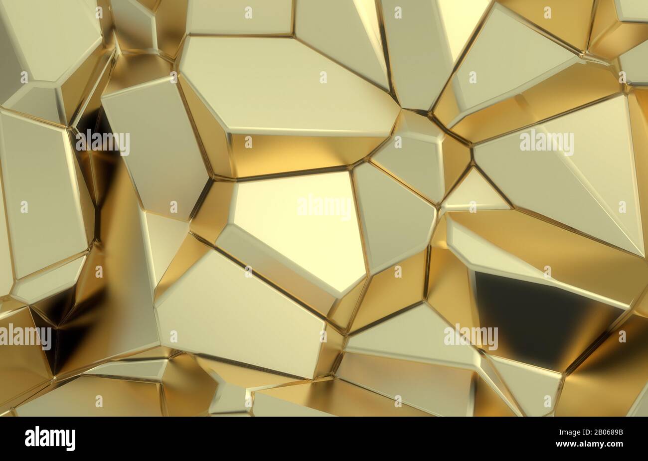 3d render, golden modern shattered wall texture, random clusters ...