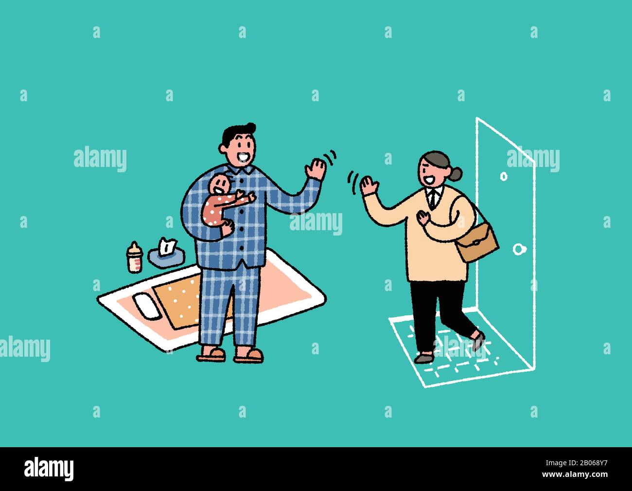 Social security in flat design, welfare benefits symbols illustration ...