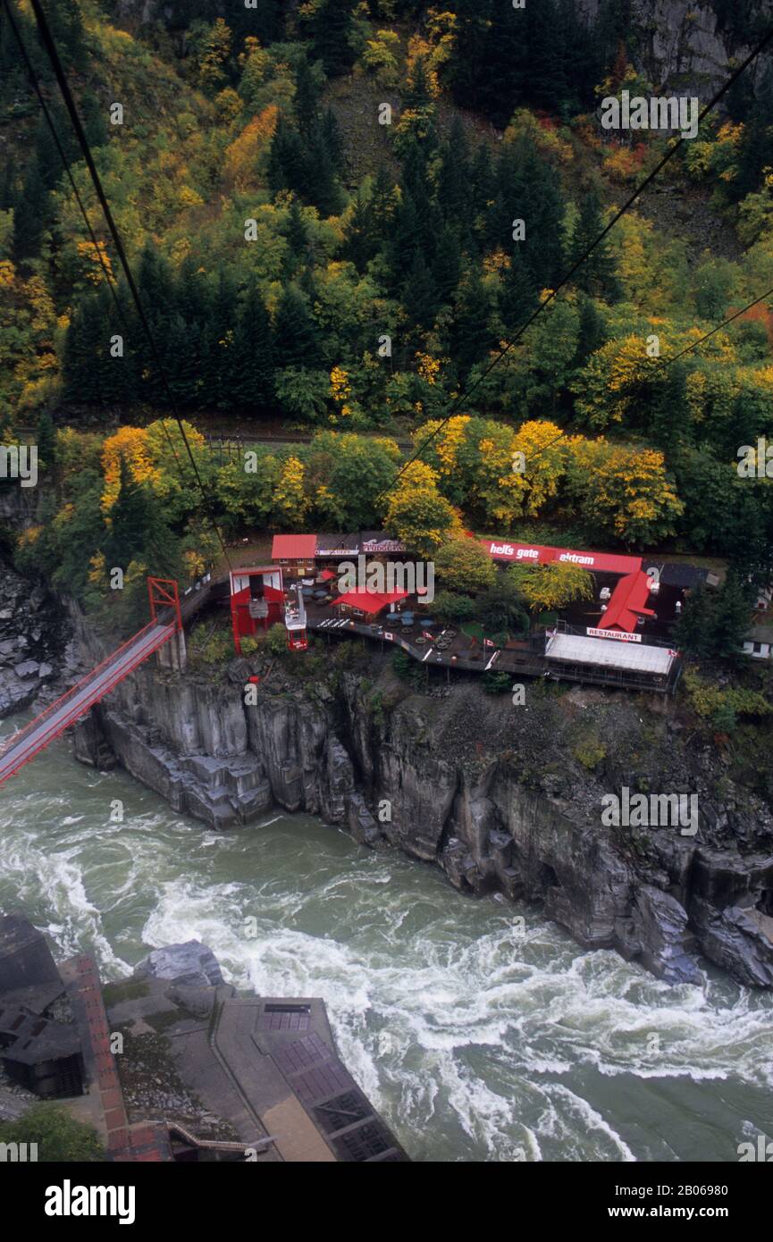 CANADA, B.C., NEAR HOPE, FRASER CANYON, HELL'S GATE AIRTRAM Stock Photo ...
