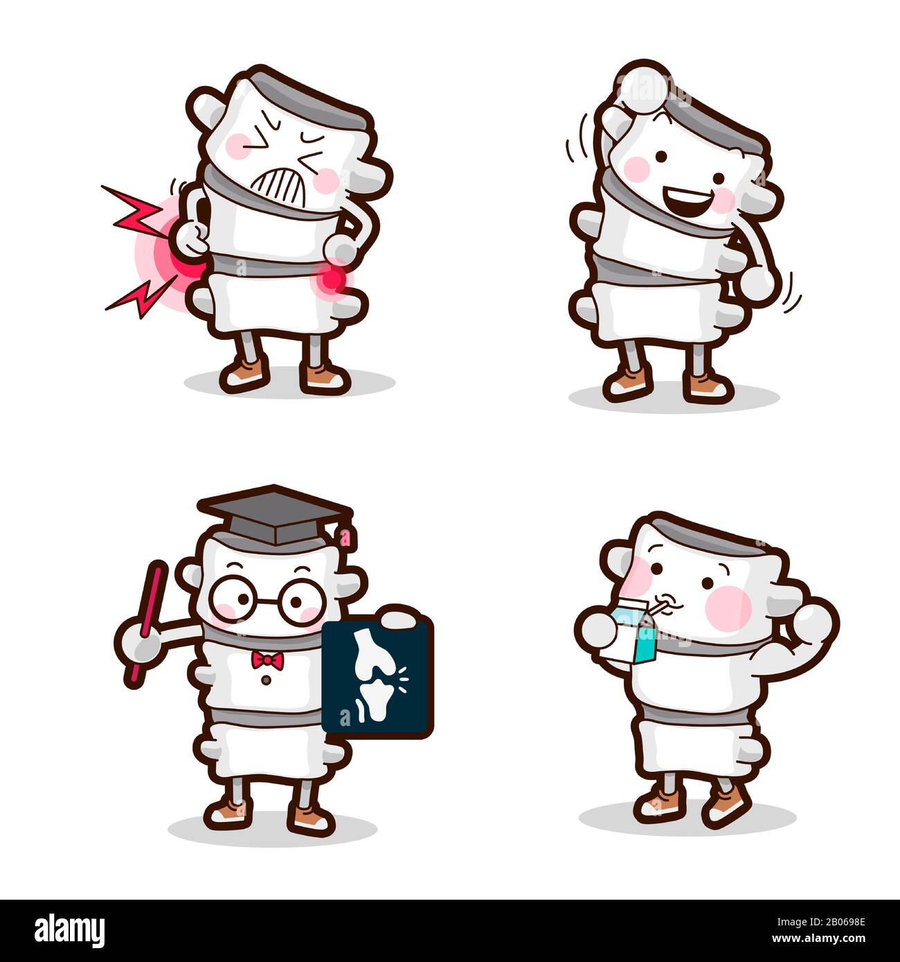 Medical character icons set cartoon style illustration 004 Stock Vector ...