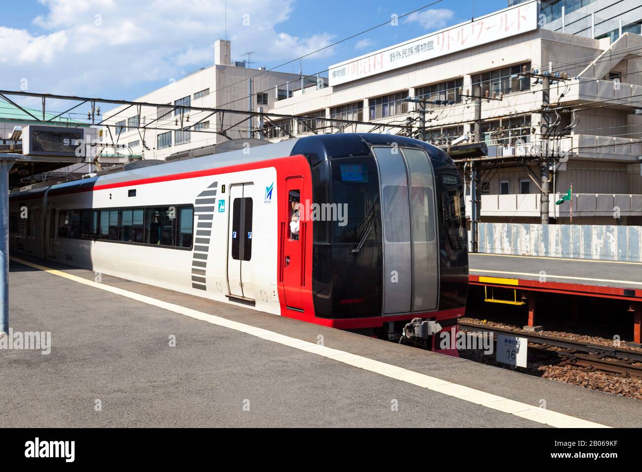 NAGOYA, JAPAN - MAY 04, 2016: Meitetsu Limited Express travels on ...