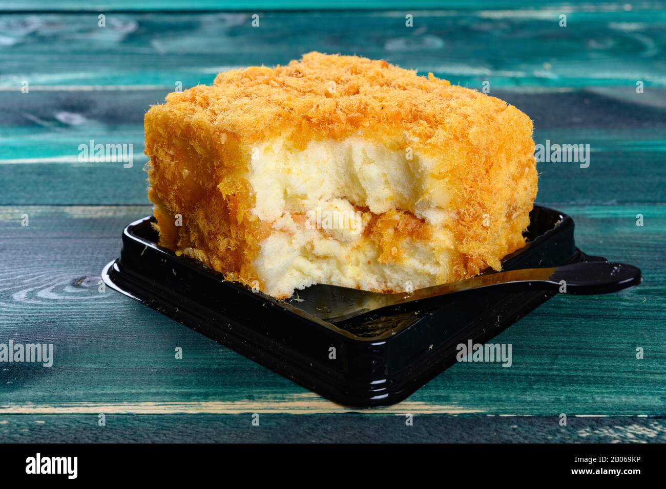 fresh shredded pork cake with a bite Stock Photo - Alamy