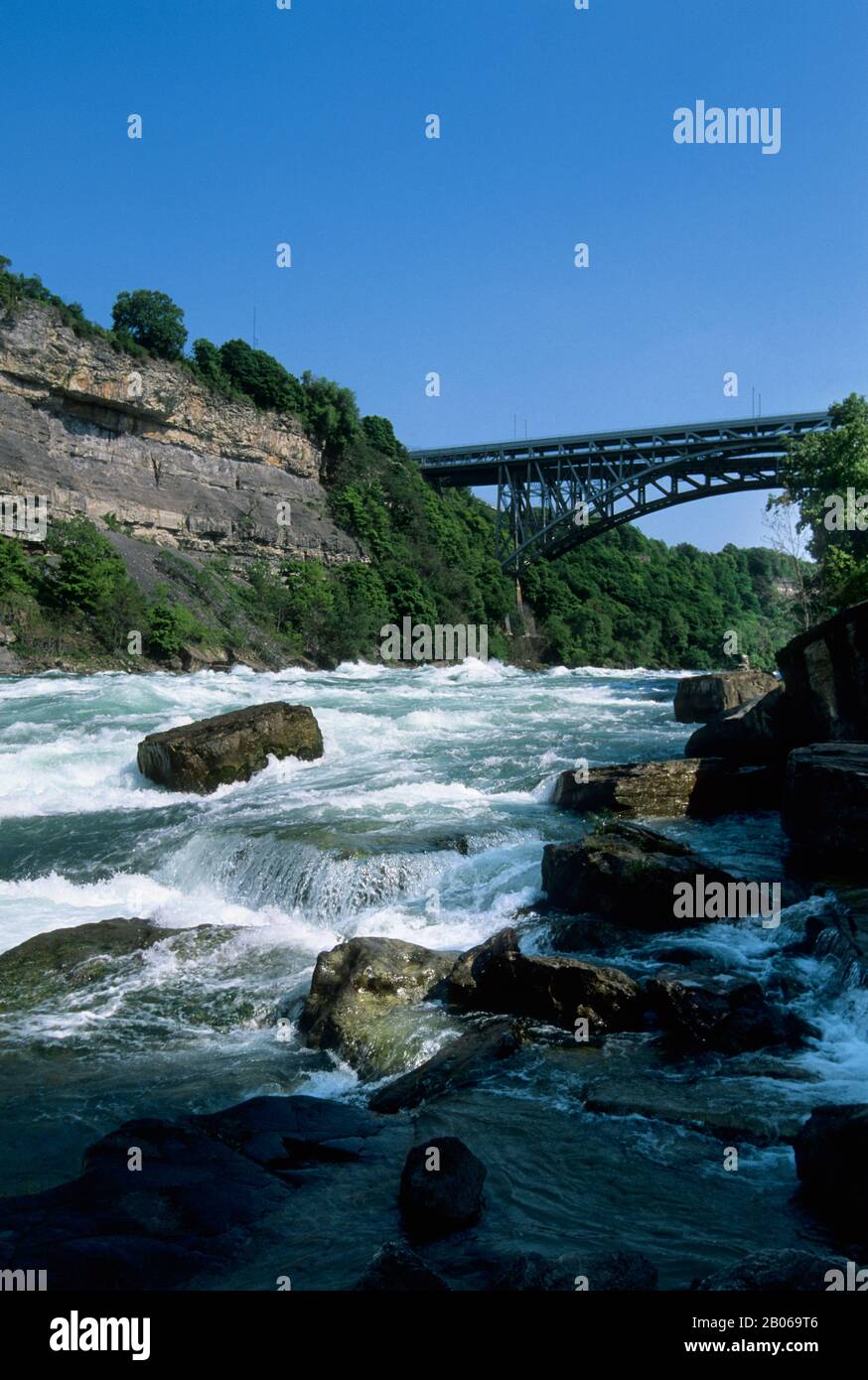 CANADA ONTARIO NIAGARA FALLS, GORGE, NIAGARA RIVER, WHITE WATER RAPIDS ...
