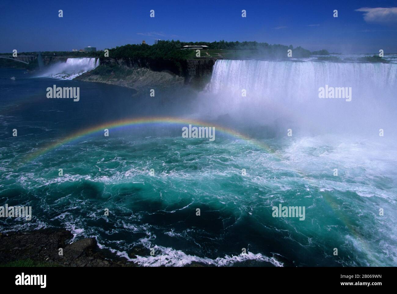CANADA ONTARIO NIAGARA FALLS, NIAGARA RIVER, HORSESHOE FALLS, RAINBOW ...