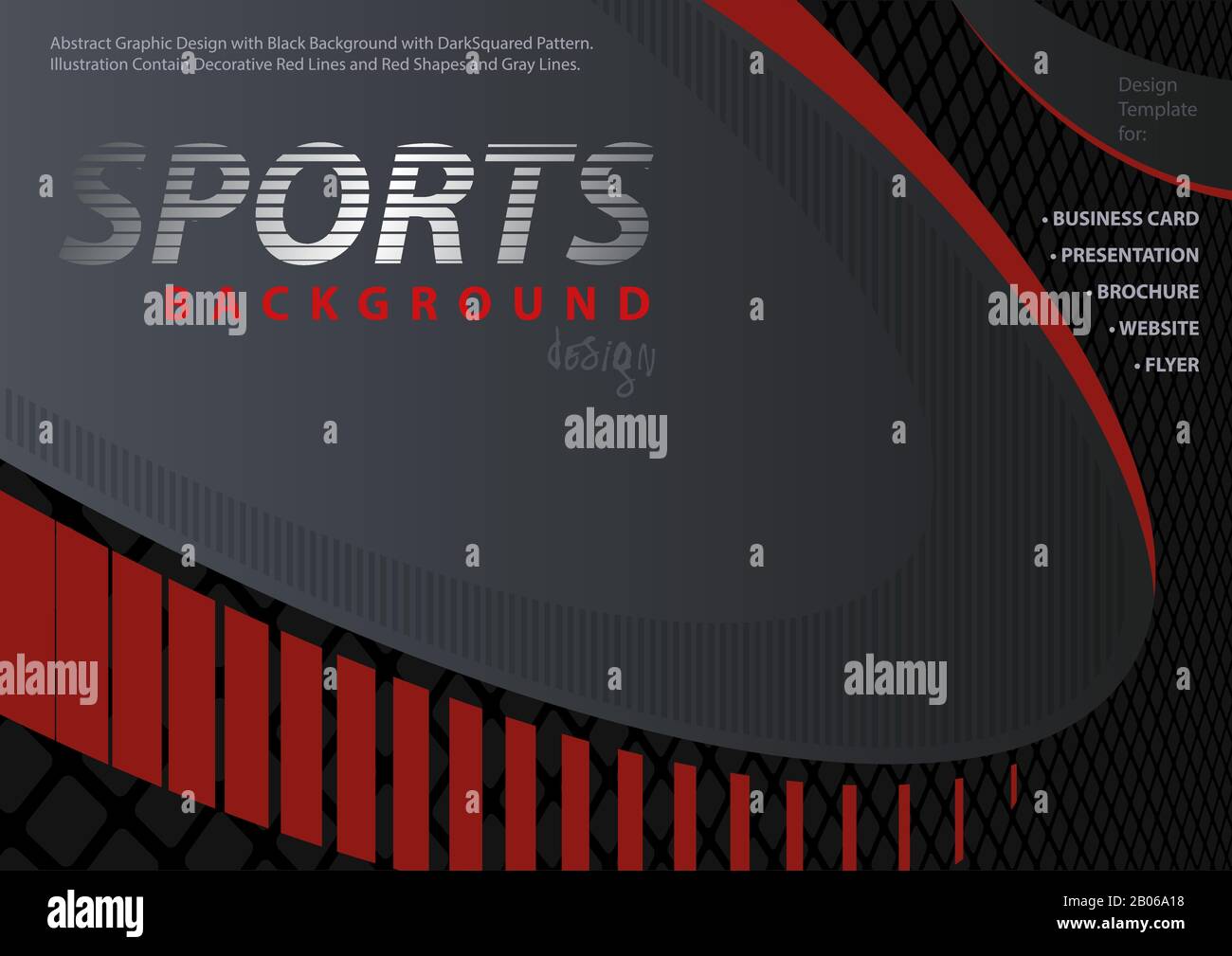 Abstract Red-Black Background in Sport Design Style Stock Vector Image ...