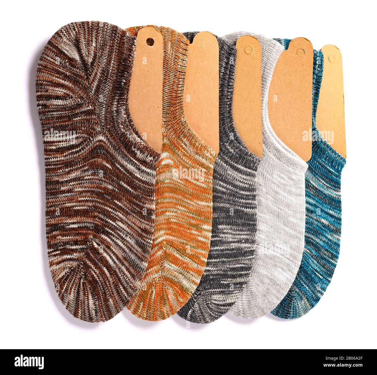 multicolor socks for men on a white background Stock Photo - Alamy