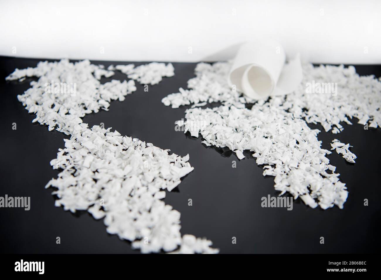 Abstract blur photo with toilet paper concept. Euro coin on white ...