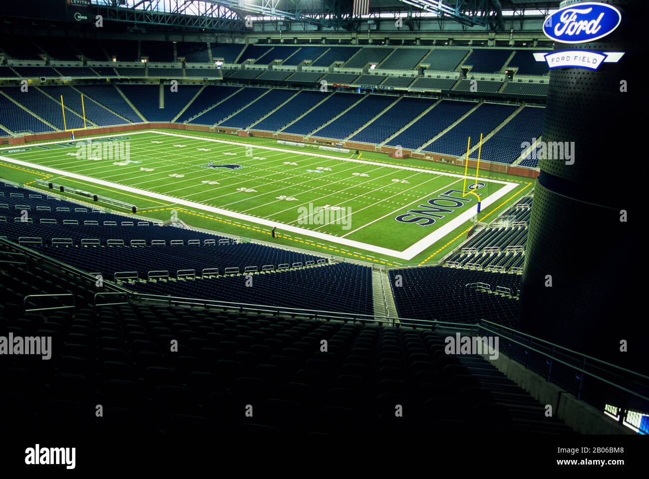 USA, MICHIGAN, DETROIT, FORD FIELD, FOOTBALL FIELD Stock Photo - Alamy