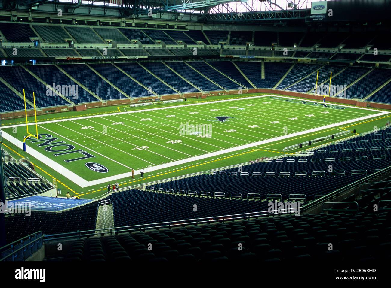 USA, MICHIGAN, DETROIT, FORD FIELD, FOOTBALL FIELD Stock Photo - Alamy