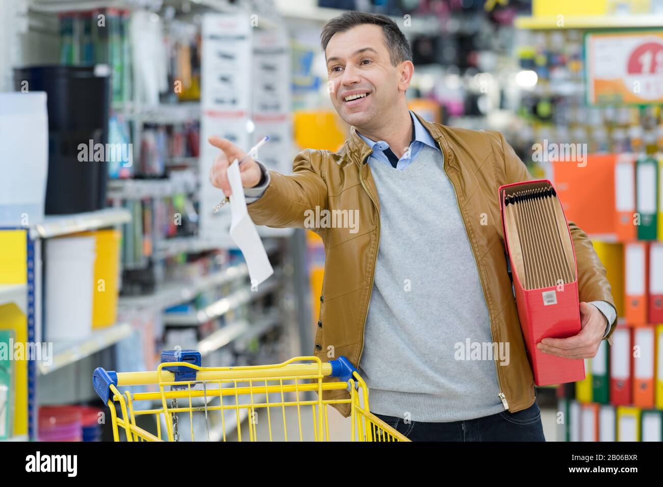 Grocery shopping man driving hi-res stock photography and images - Alamy