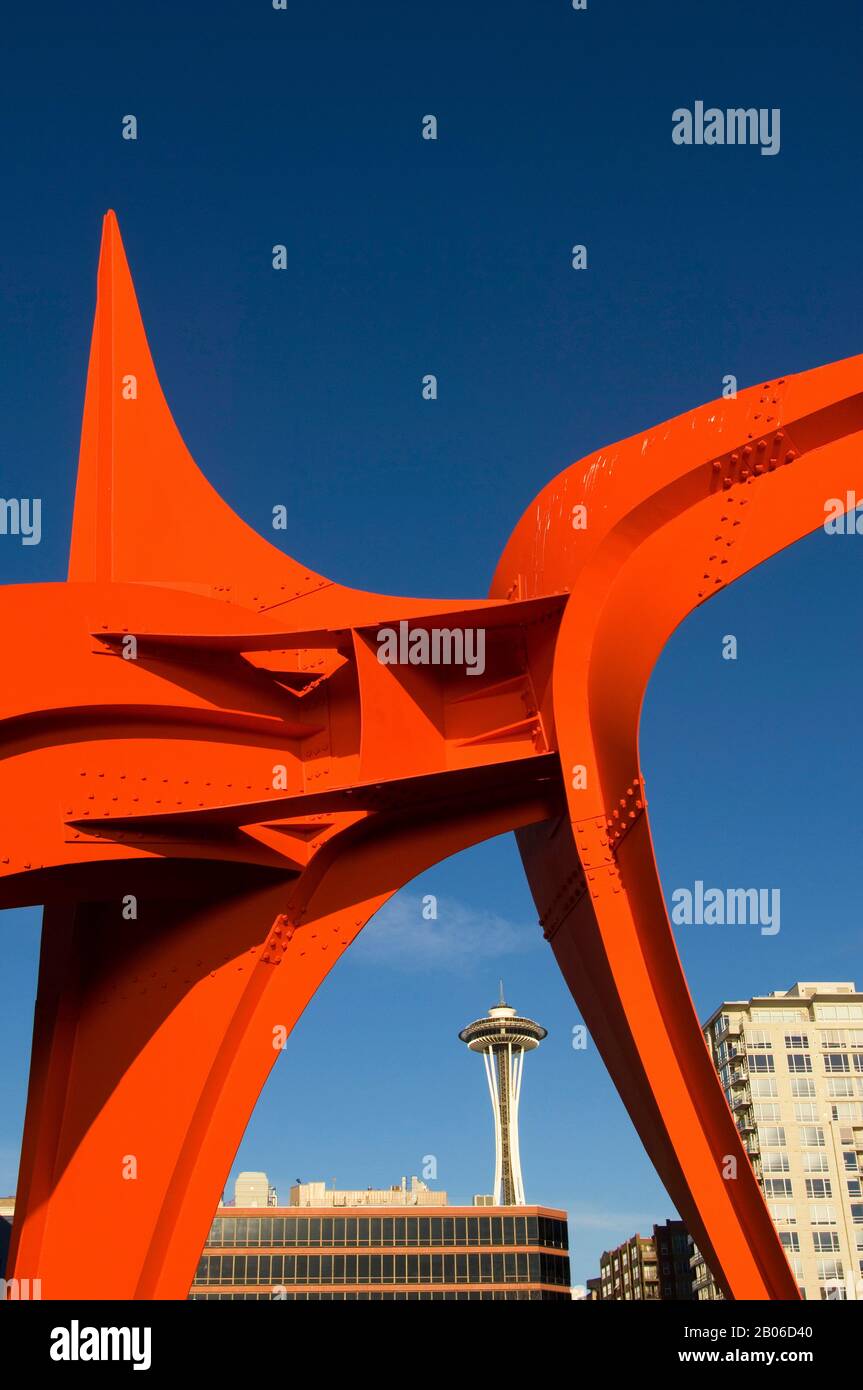 USA, WASHINGTON STATE, SEATTLE, OLYMPIC SCULPTURE PARK, EAGLE BY ...