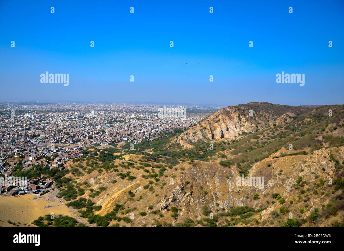 Panoramic view of Jaipur City from Nahargarh Fort or Tiger Fort in ...