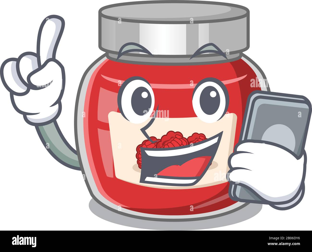 Raspberry jam Cartoon design style speaking on a phone Stock Vector ...