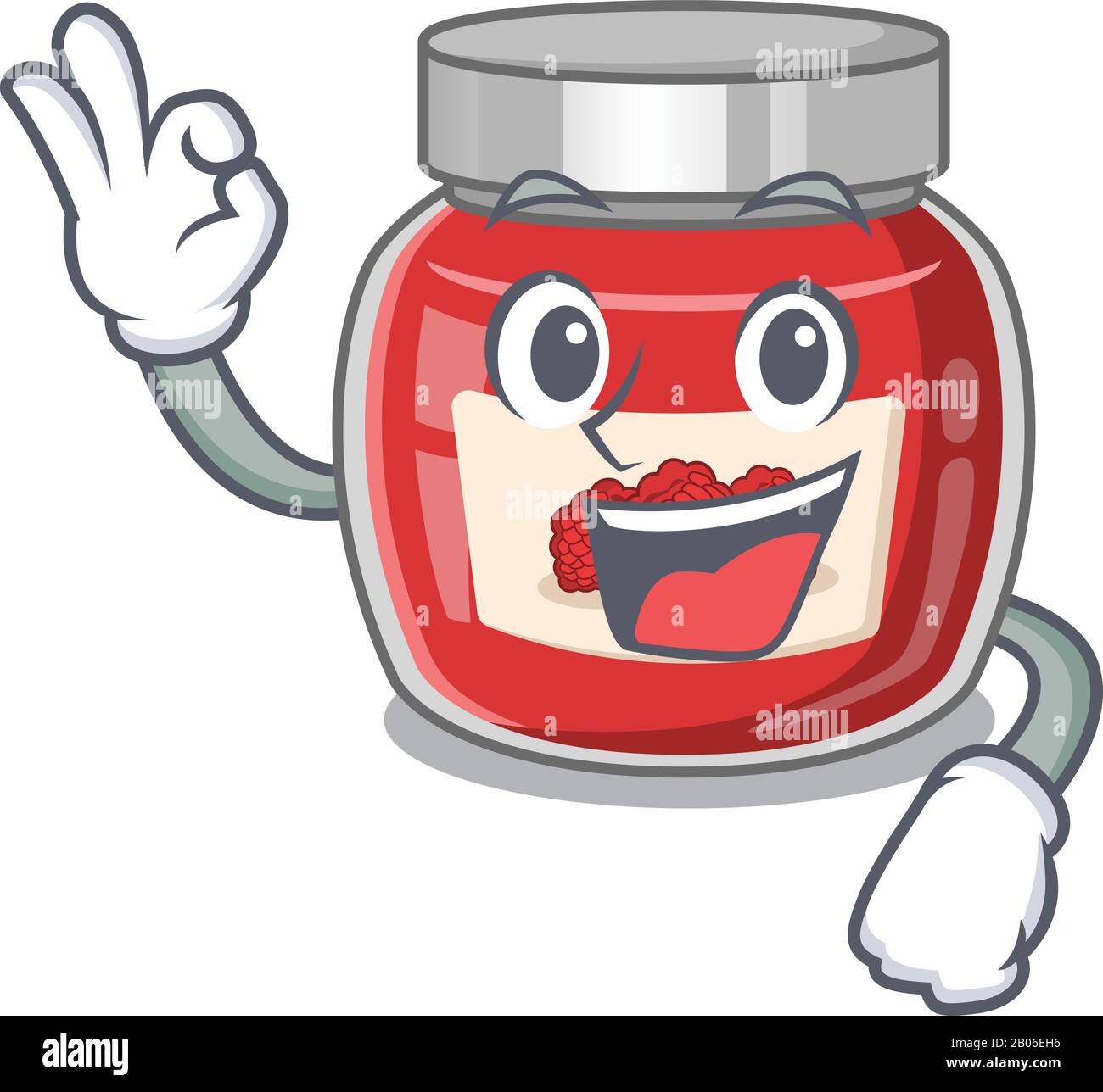 A funny picture of raspberry jam making an Okay gesture Stock Vector ...