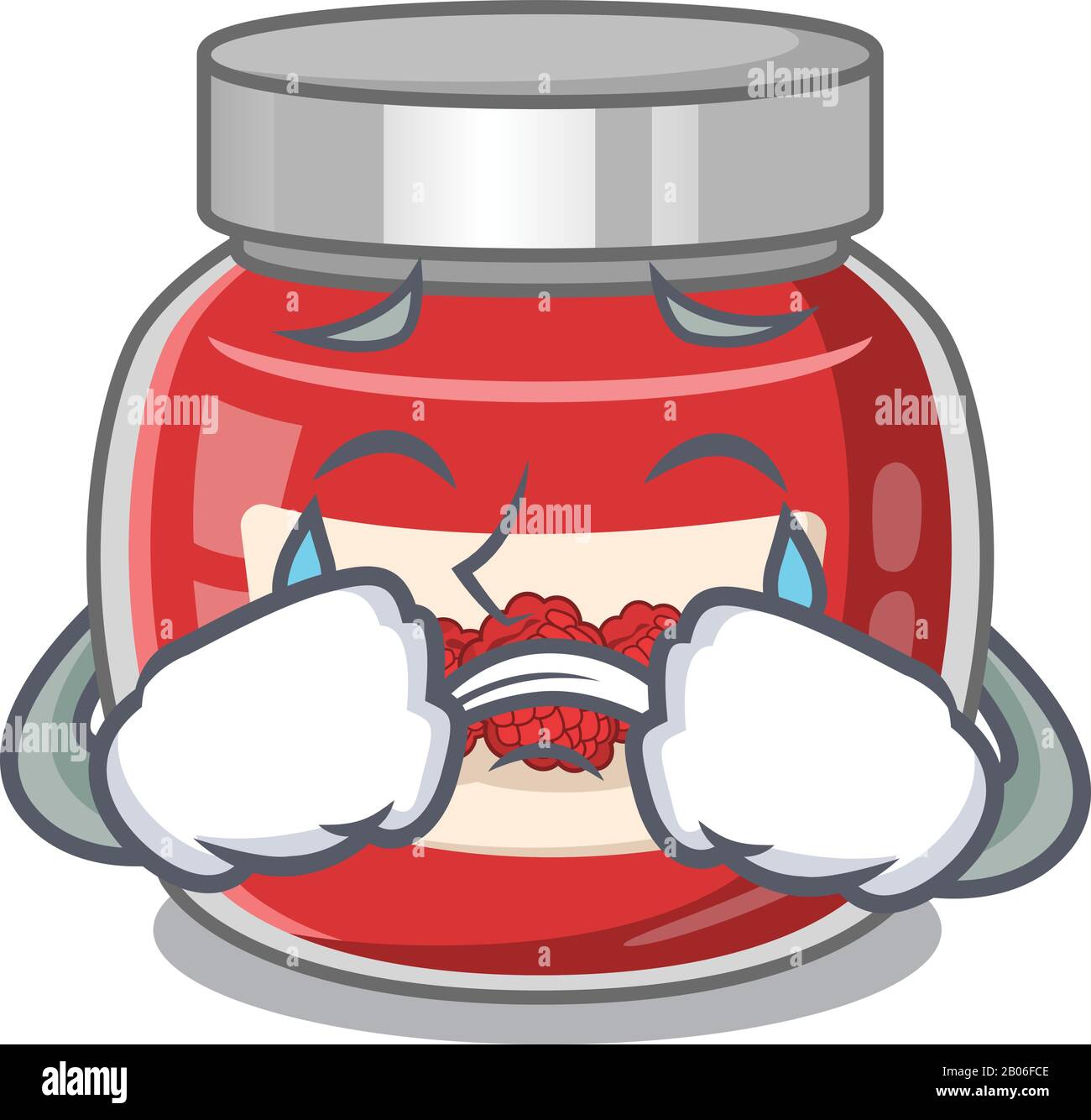 Raspberry jam cartoon character concept with a sad face Stock Vector ...