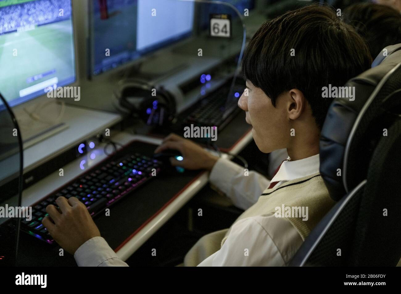 School boy computer teenager uniform hi-res stock photography and ...