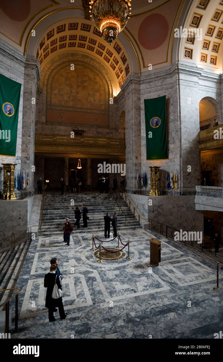 USA, WASHINGTON STATE, OLYMPIA, STATE CAPITOL BUILDING, INTERIOR ...