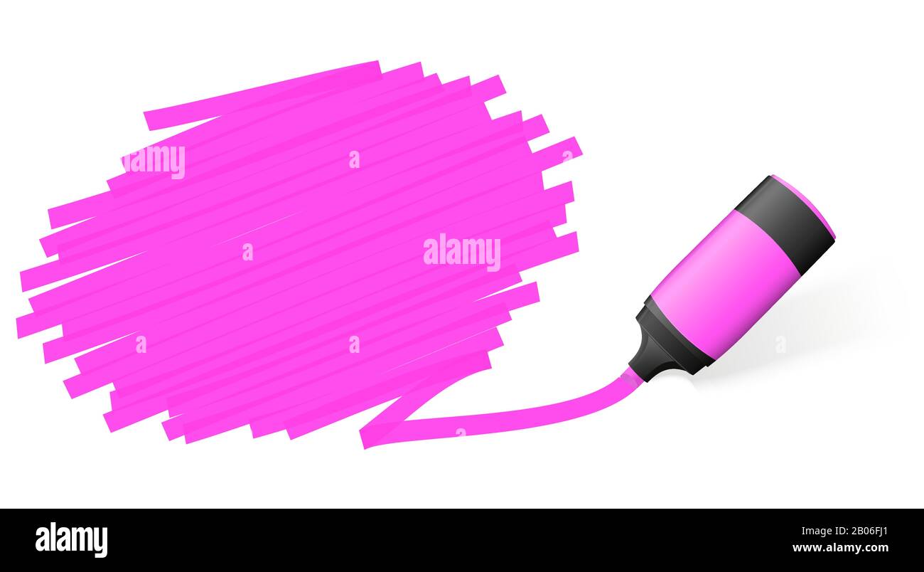 Red marker pen marking Stock Vector Images - Alamy