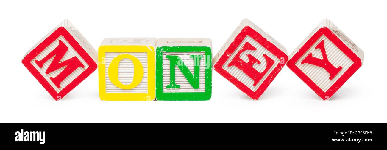 Wooden alphabet blocks isolated on white background Stock Photo - Alamy