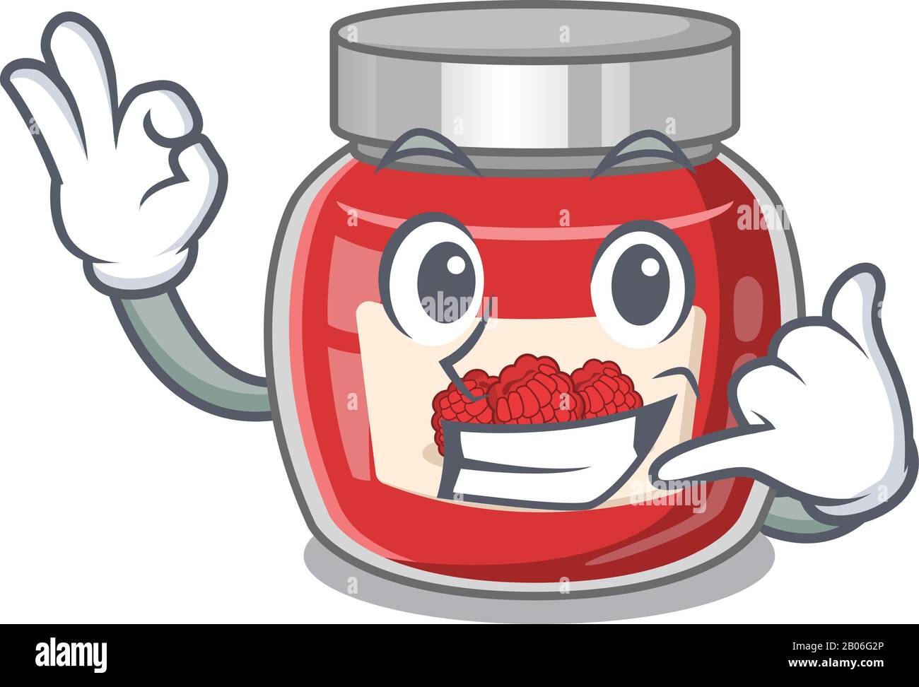 Call me funny raspberry jam cartoon character concept Stock Vector ...