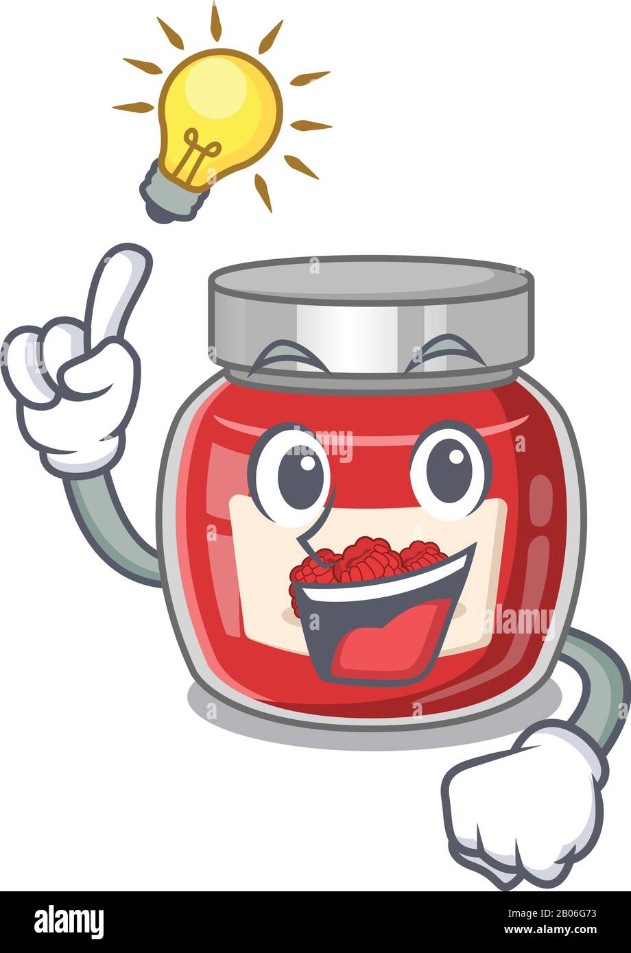 a clever raspberry jam cartoon character style have an idea gesture ...