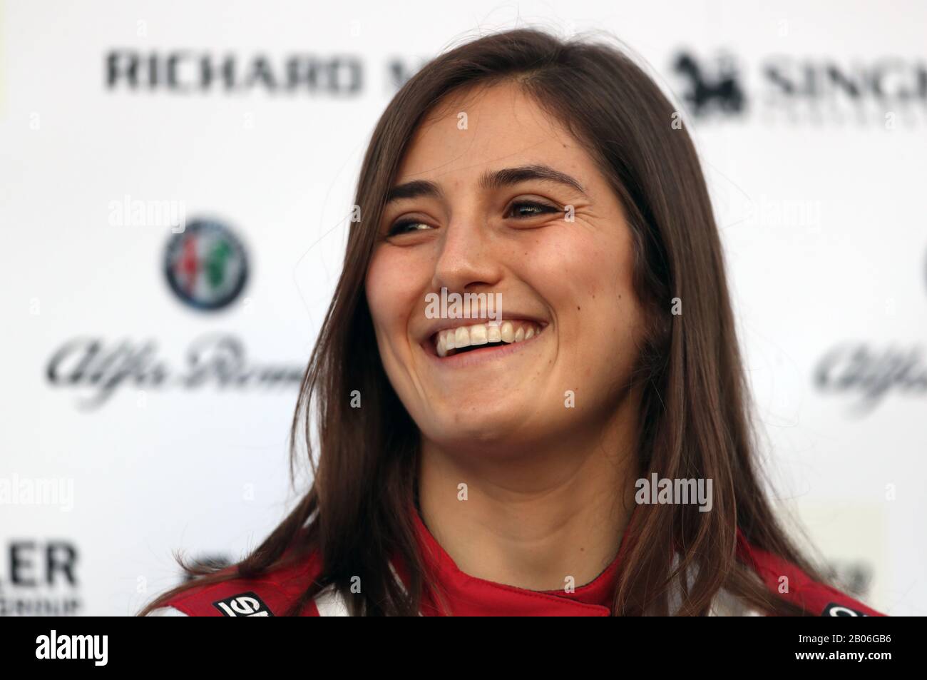 Tatiana Calderon of Alfa Romeo during day one of pre-season testing at ...