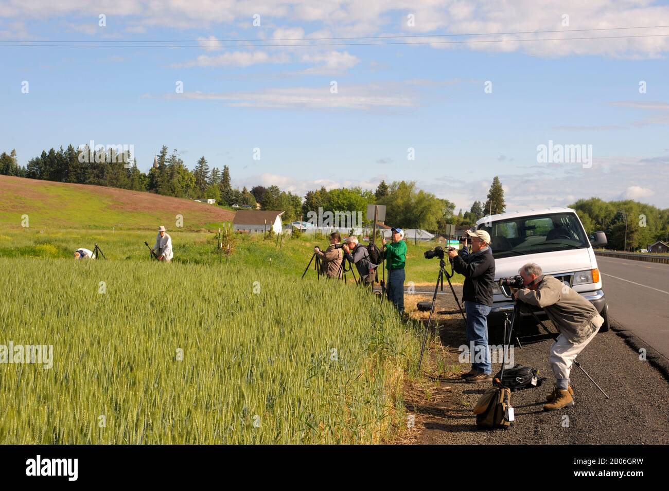 USA, WASHINGTON STATE, PALOUSE COUNTRY NEAR PULLMAN, PEOPLE ...