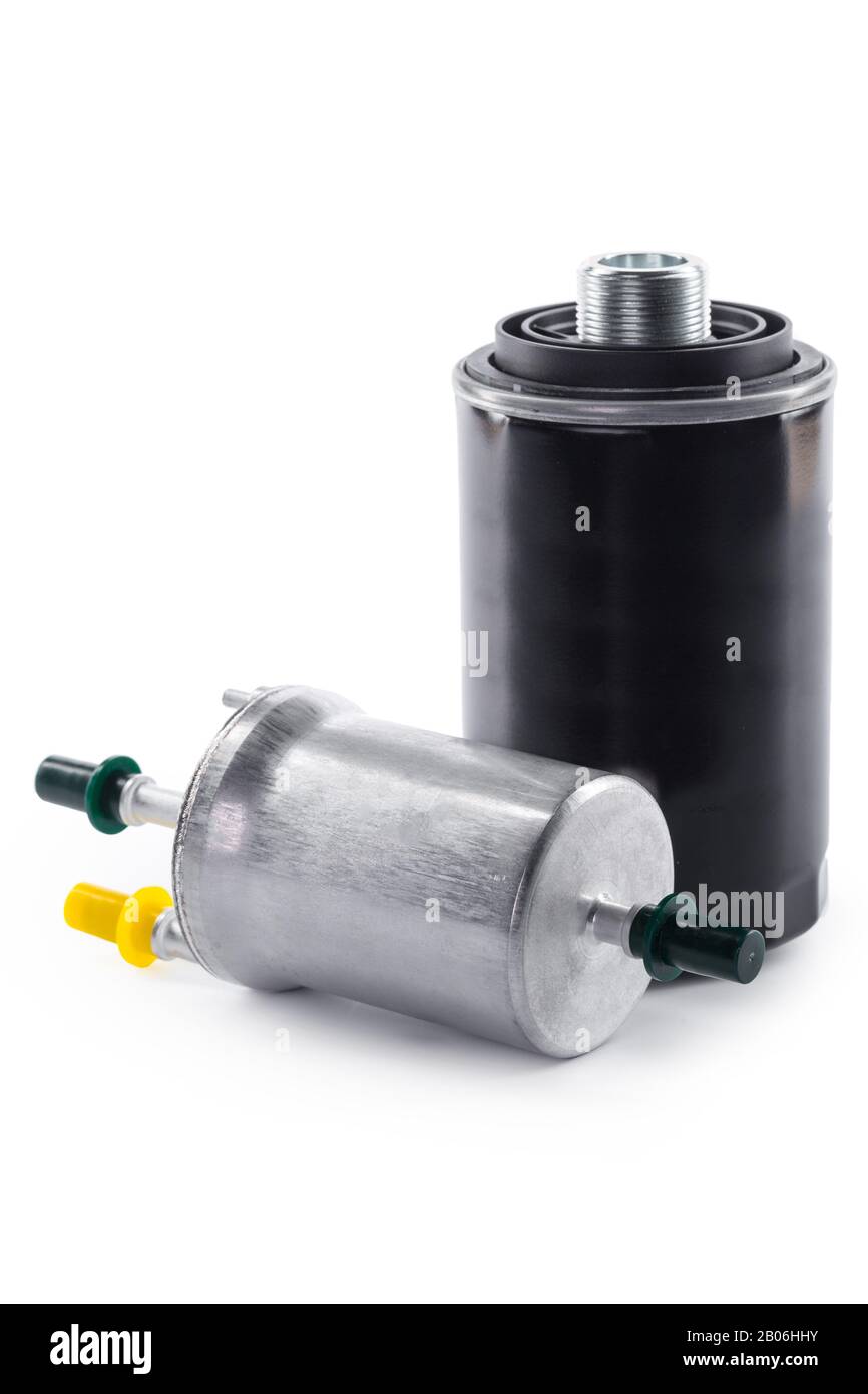 New oil Filter on white background, Isolated, Closeup Stock Photo - Alamy