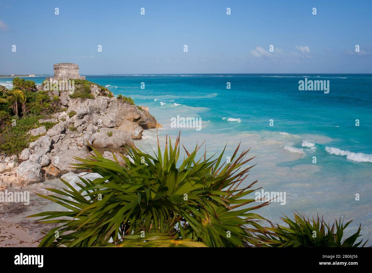 MEXICO, YUCATAN PENINSULA, NEAR CANCUN, RIVIERA MAYA, MAYA RUINS OF ...