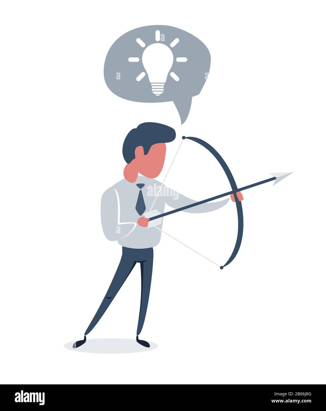 Businessman with bow and arrow. Male - Arche holding bow and arrow ...