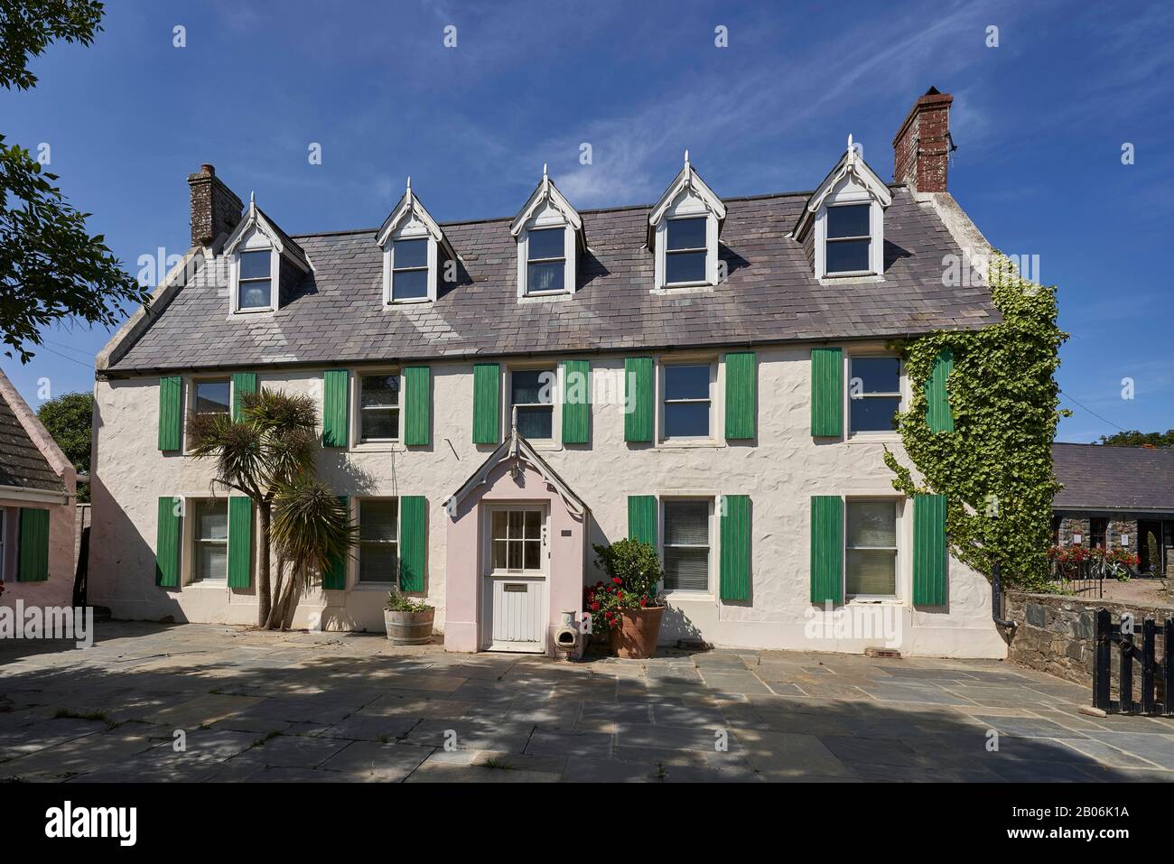Typical building on the Channel Islands Sark, Guernsey, Channel Islands ...