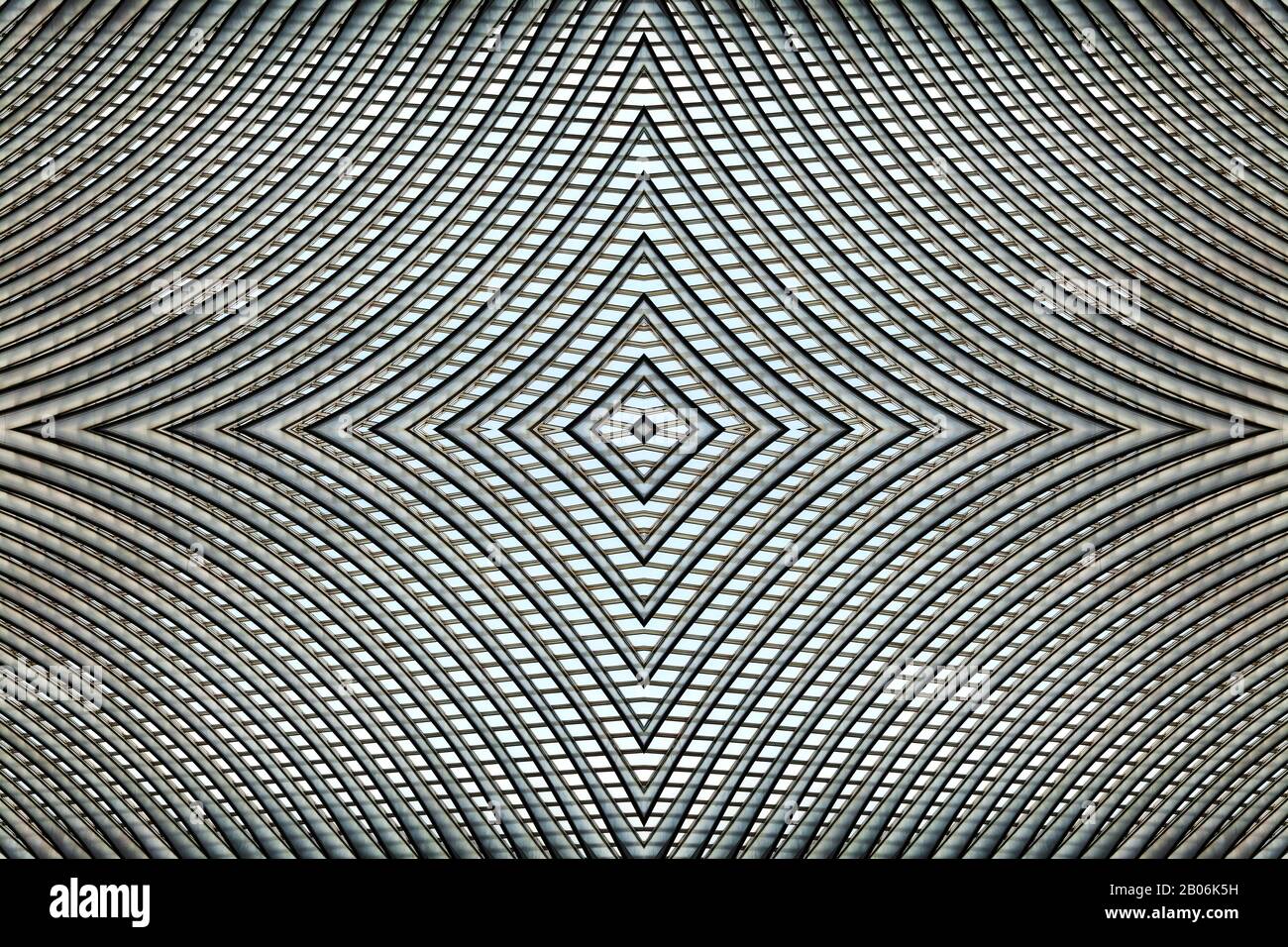Digital composing, Roof detail in Liege station, Gare de Liege ...