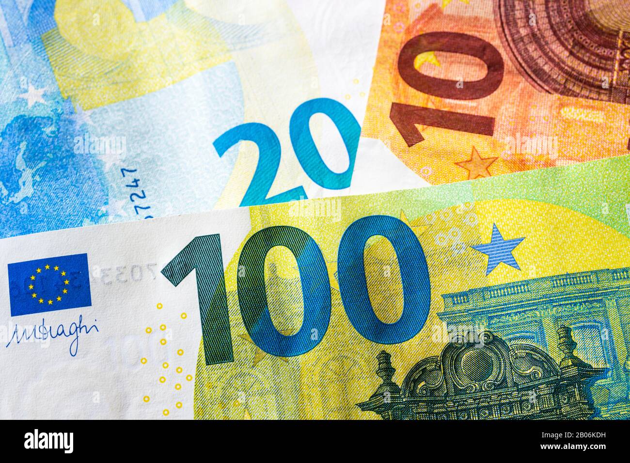 Euro, banknotes, detail, studio shot, Germany Stock Photo - Alamy