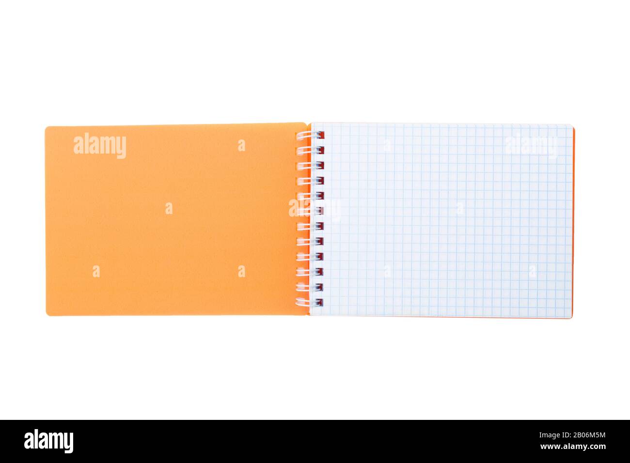 Open blank notebook isolated on white background Stock Photo - Alamy