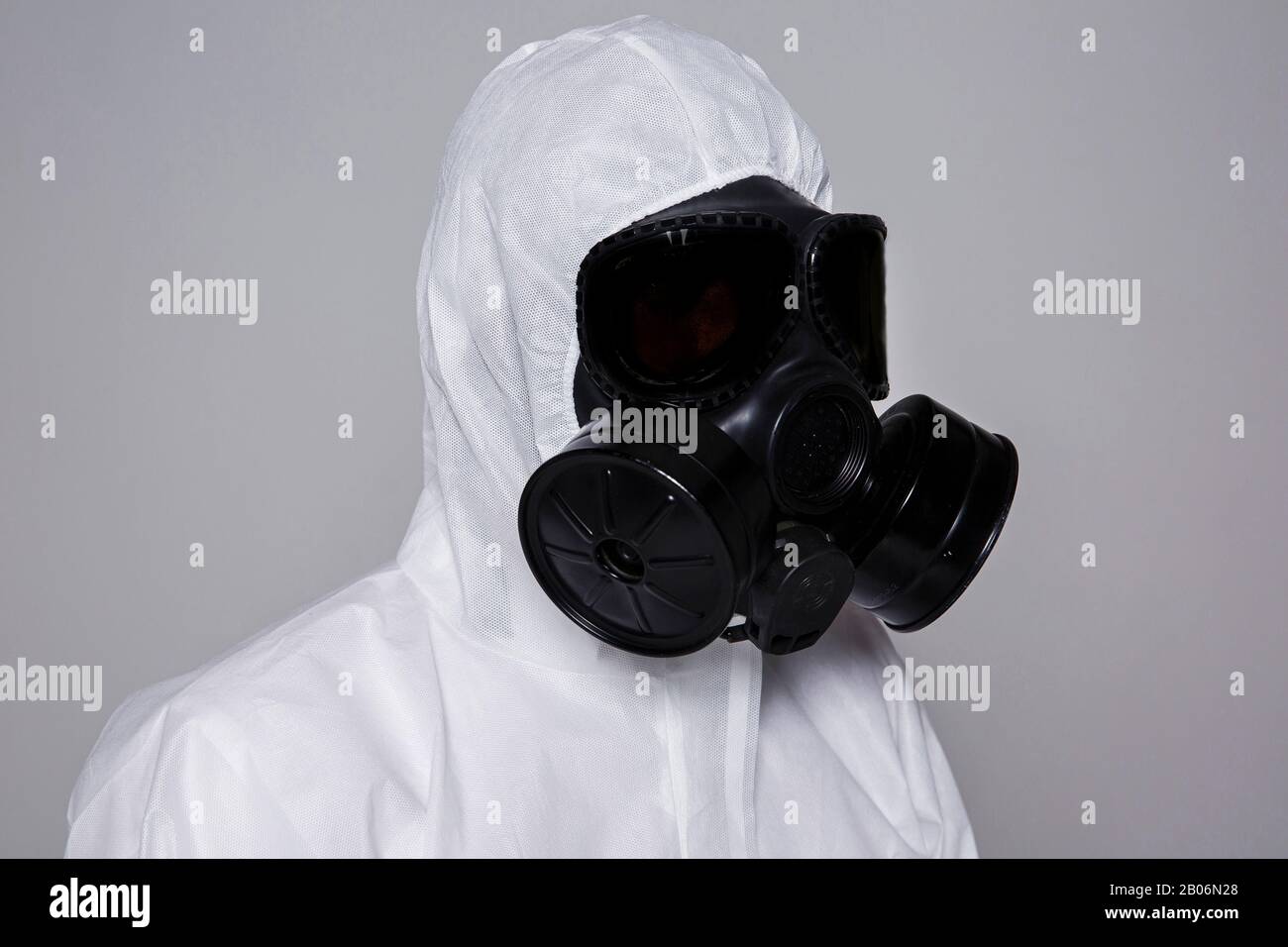 Gas mask man nuclear protective suit hi-res stock photography and ...