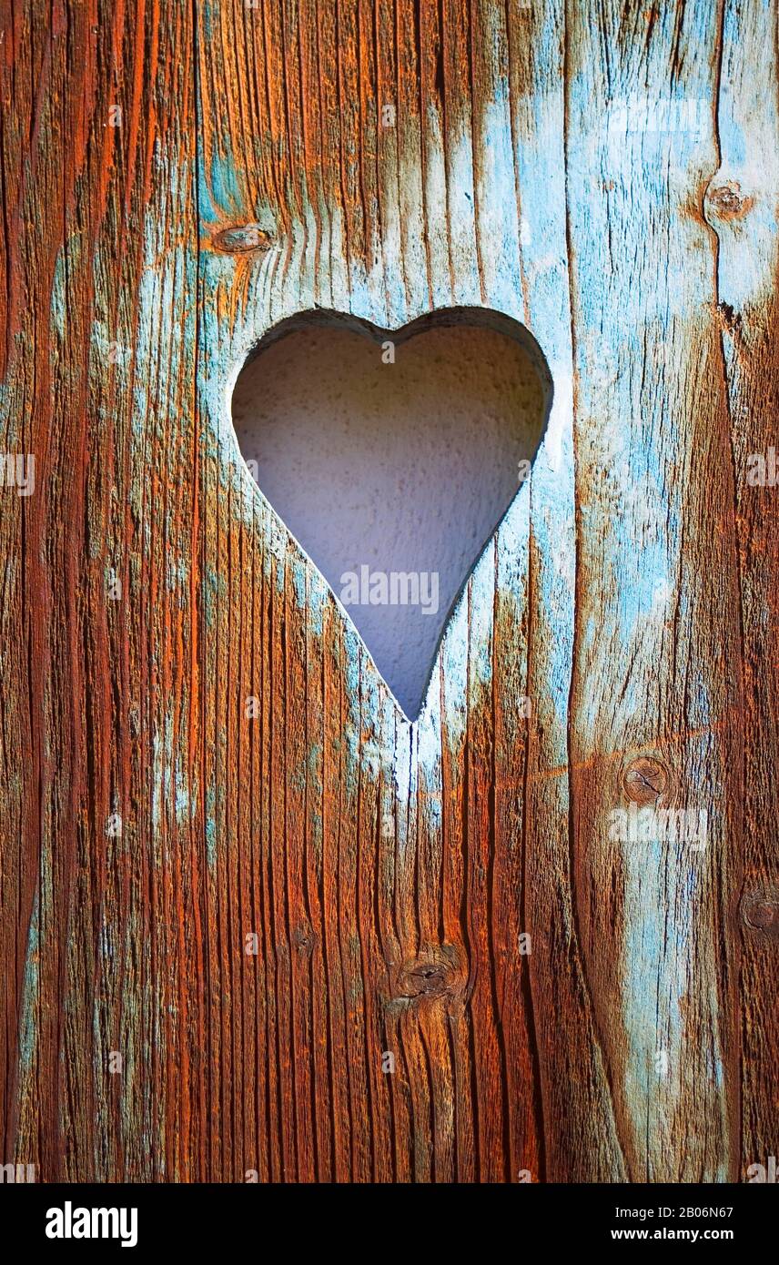 Wooden shutter with sawn out heart hi-res stock photography and images ...